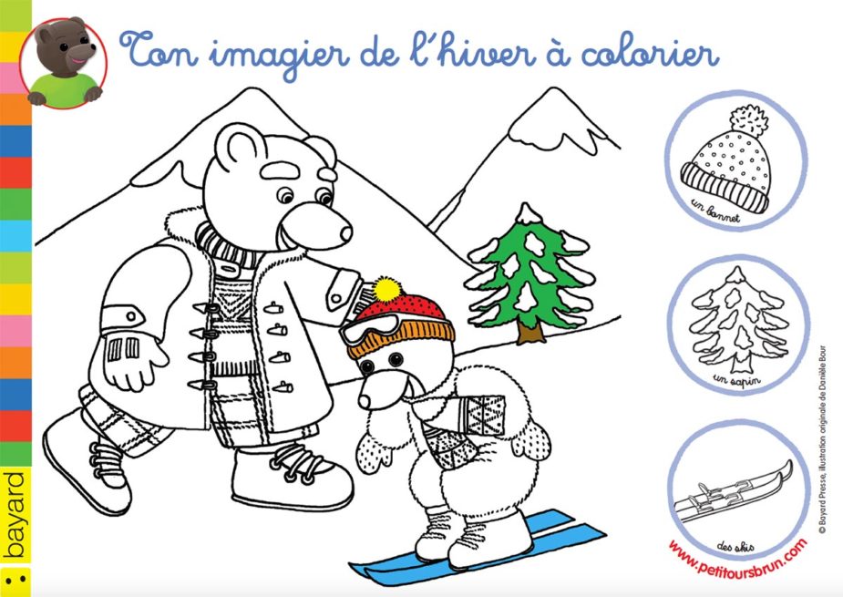 Colorie l’hiver avec Petit Ours Brun ! - Les activités Coloriage ...